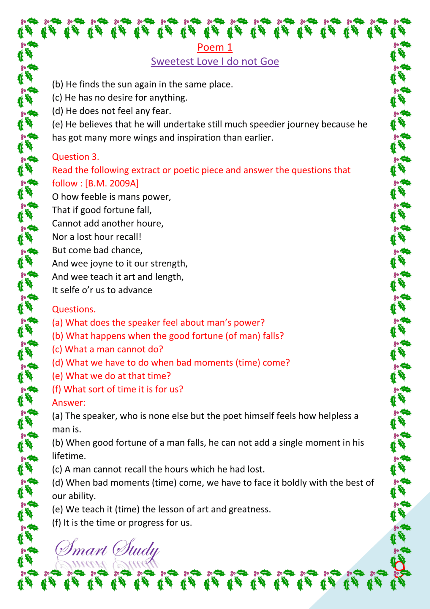 Class 12th English Book Solutions Bihar Board Poetry Chapter 1 ...