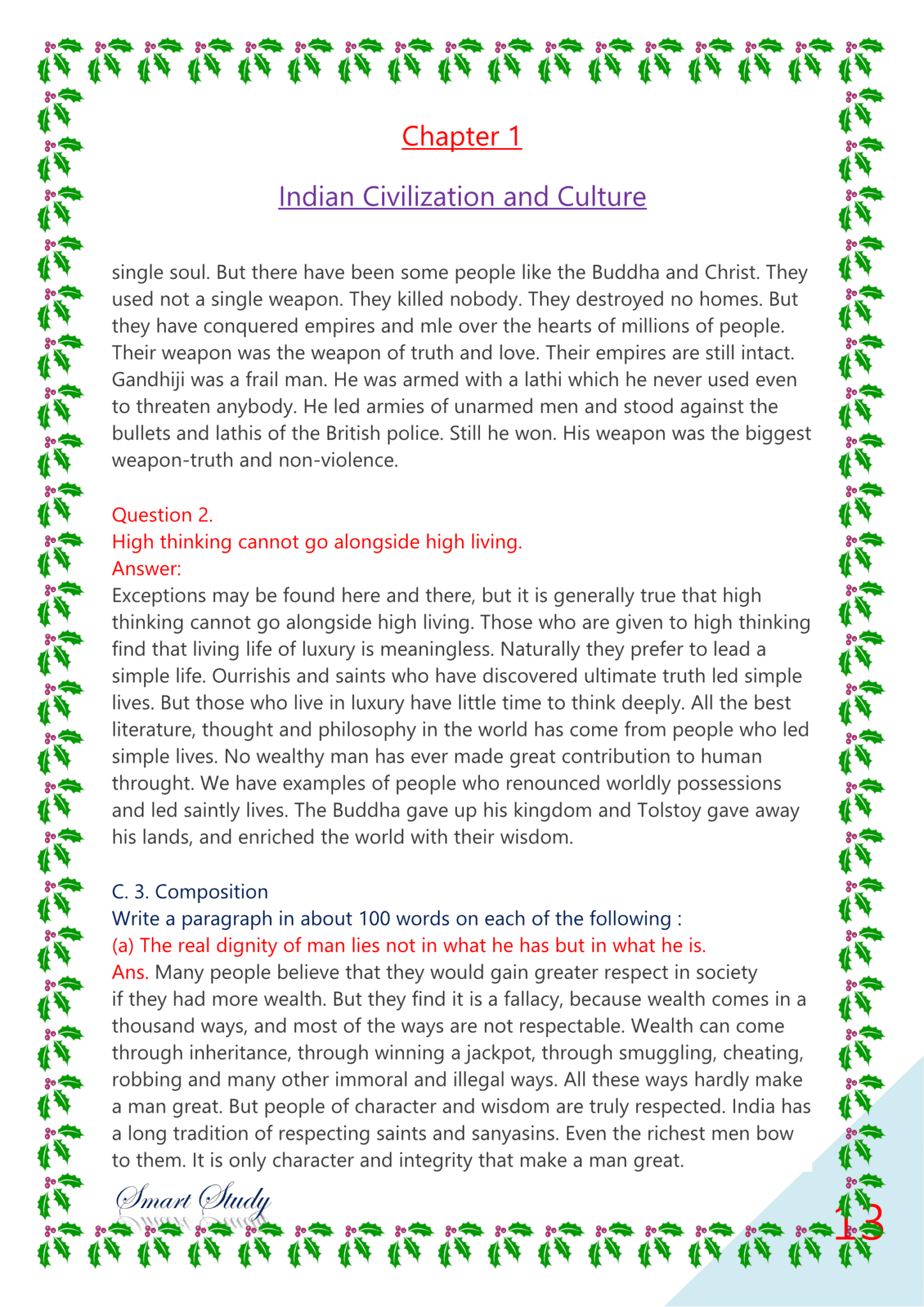 Class 12th English Book Solutions Bihar Board Chapter 1 | Indian ...