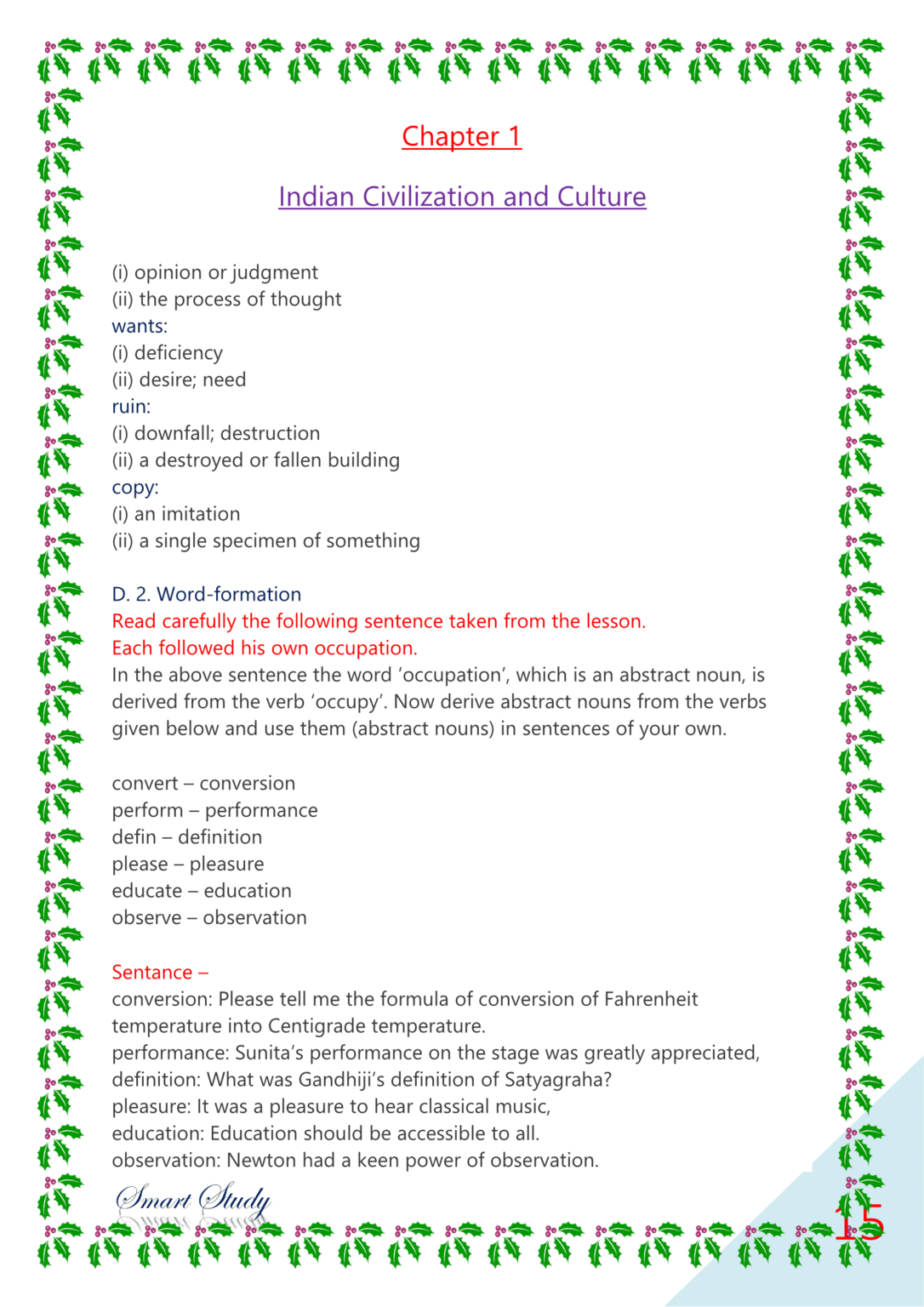 Class 12th English Book Solutions Bihar Board Chapter 1 | Indian Civilization & Culture - Our ...