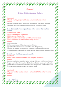 Class 12th English Book Solutions Bihar Board Chapter 1 | Indian Civilization & Culture - Our ...