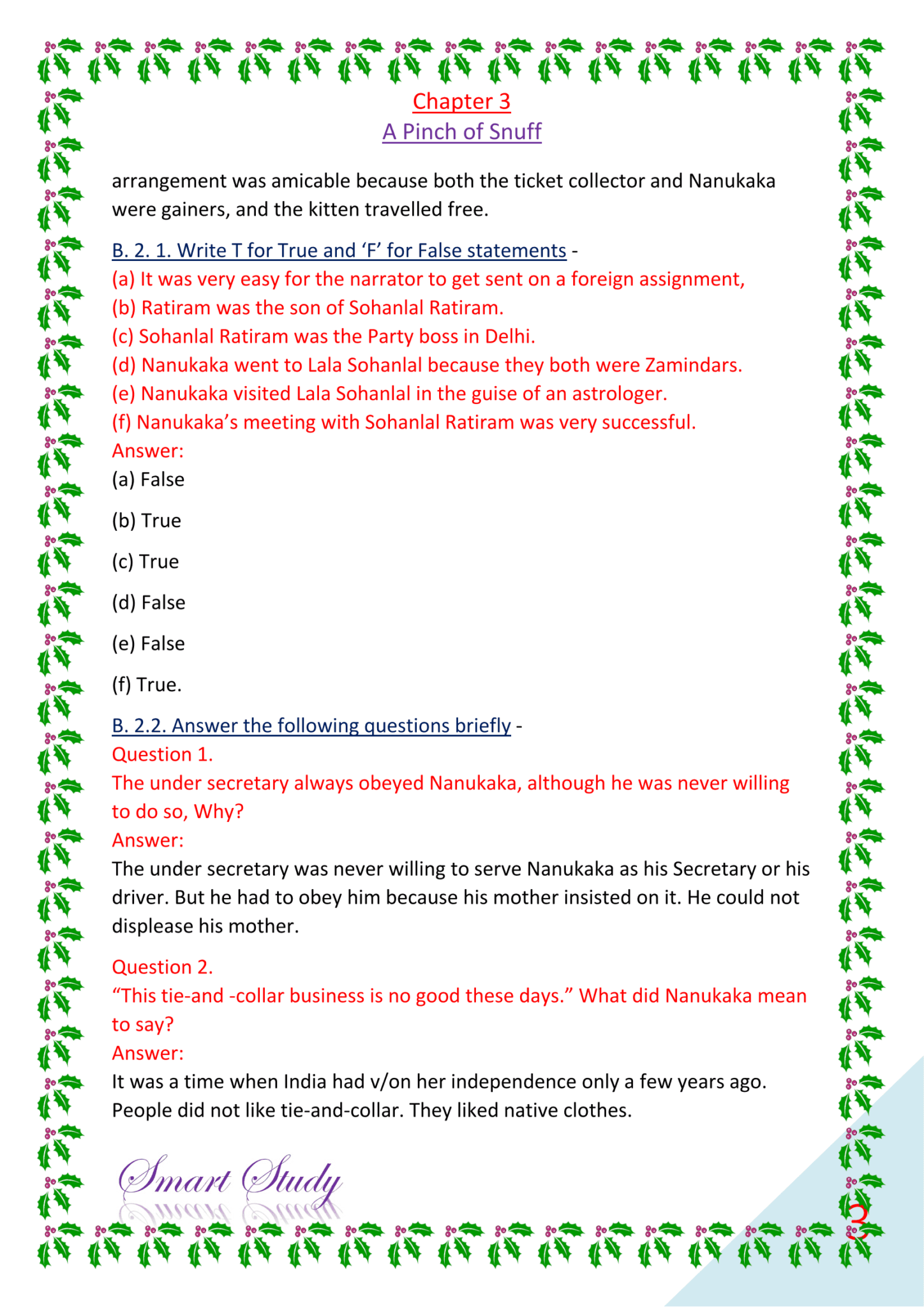 Class 12th English Book Solutions Bihar Board Chapter 3 A Pinch Of Class 12th English Book Solutions Bihar Board Chapter 3 A Pinch Of