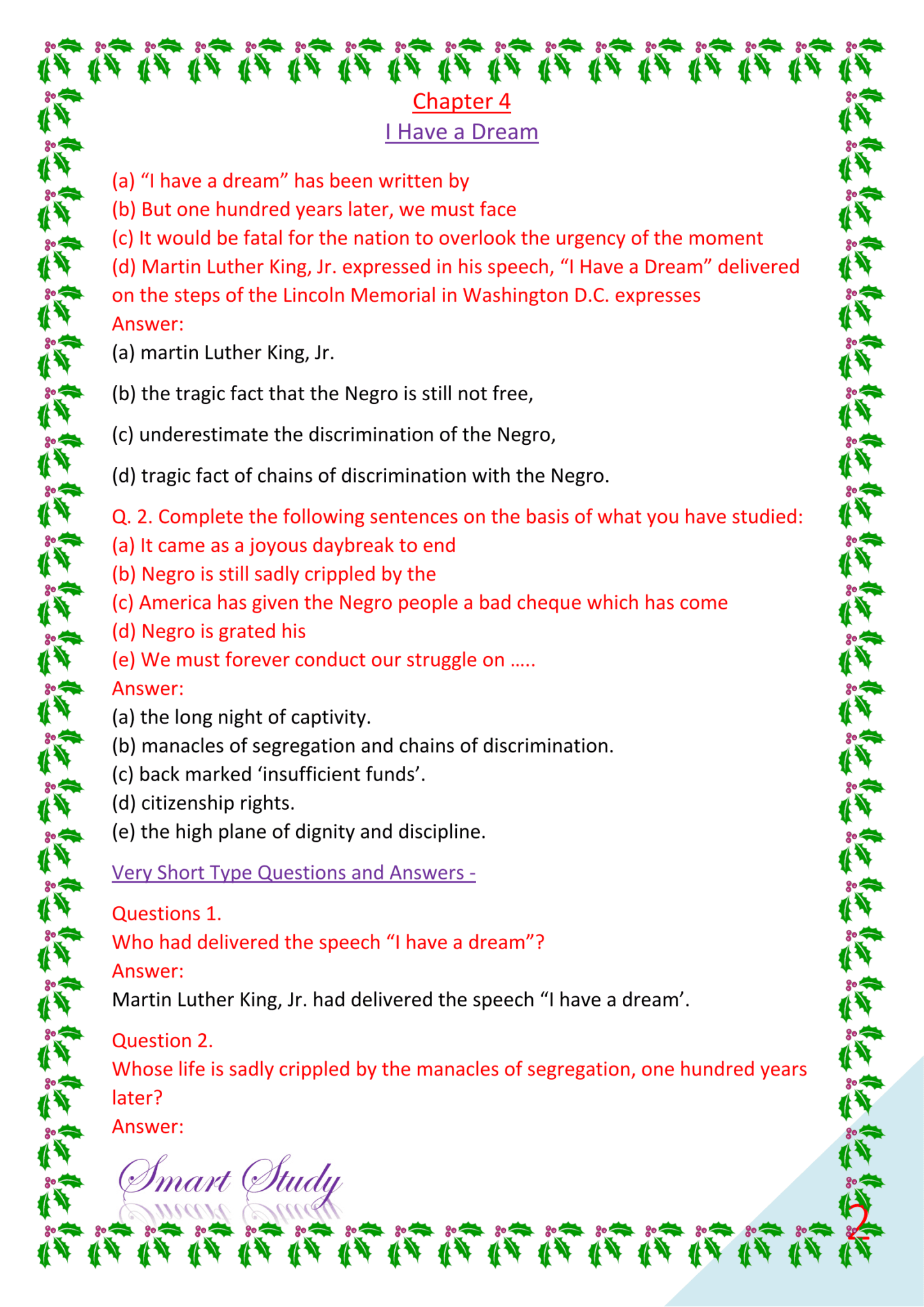 Class 12th English Book Solutions Bihar Board Chapter 4 I Have A