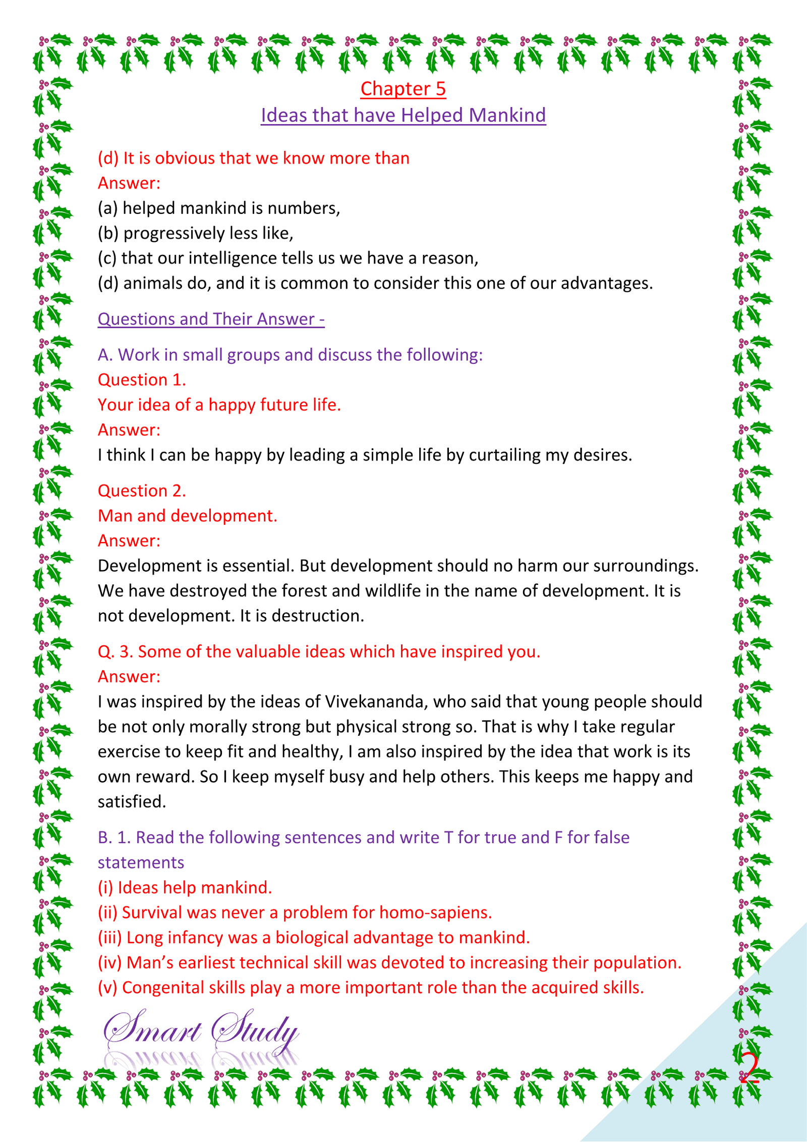 Class 12th English Book Solutions Bihar Board Chapter 5 | Ideas That ...