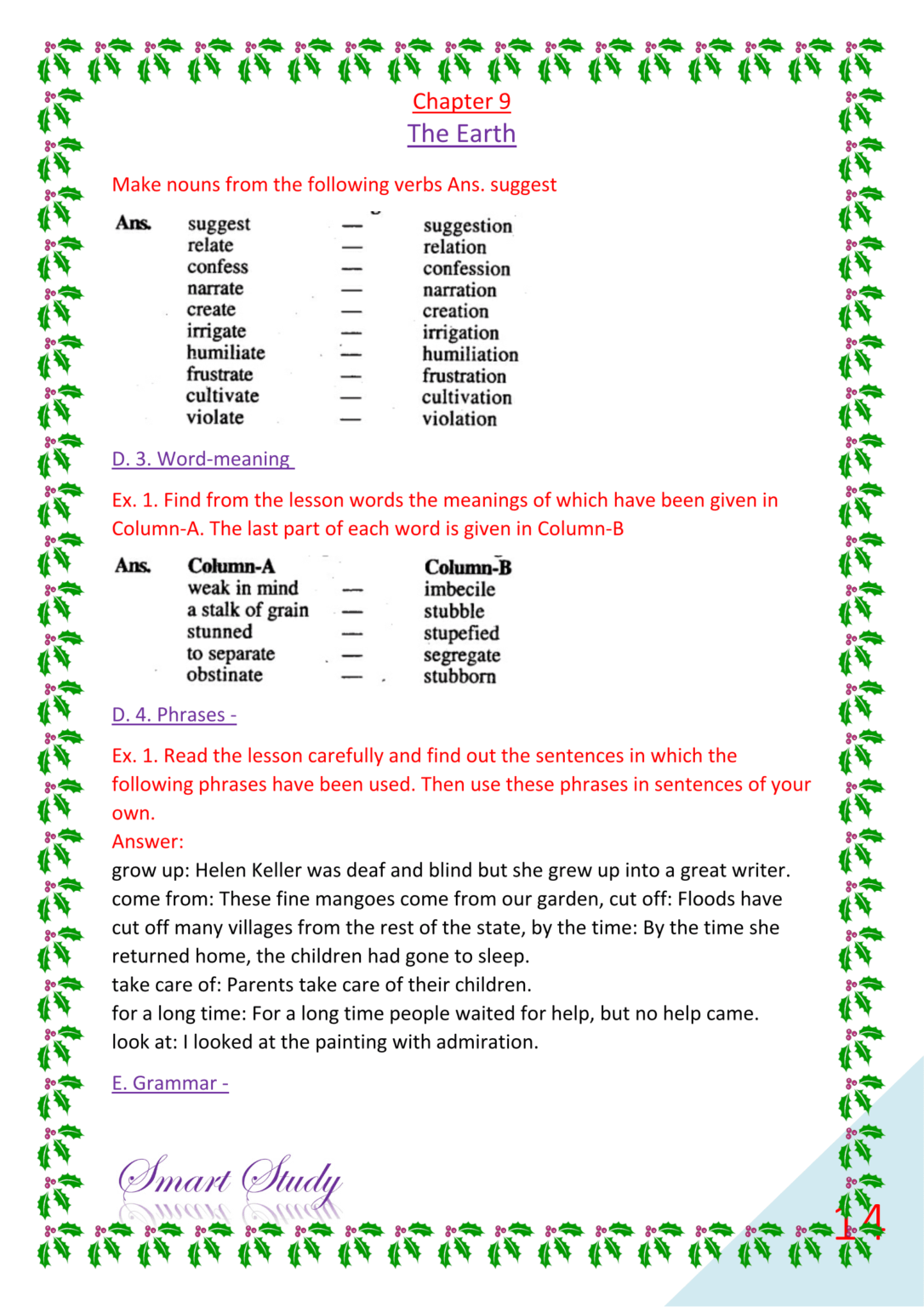 Class 12th English Book Solutions Bihar Board Chapter 9 The Earth Class 12th English Book Solutions Bihar Board Chapter 9 The Earth